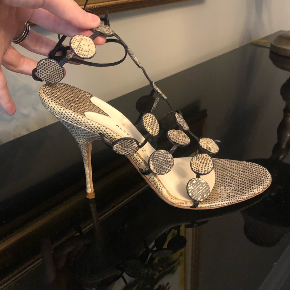 Rare Alexandra Neel Snake Print Stilettos - Gem